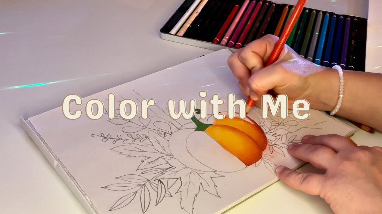 ASMR COLOR WITH ME 🎨 Fall - Relaxing 🍁 || Shades of Franny - YouTube