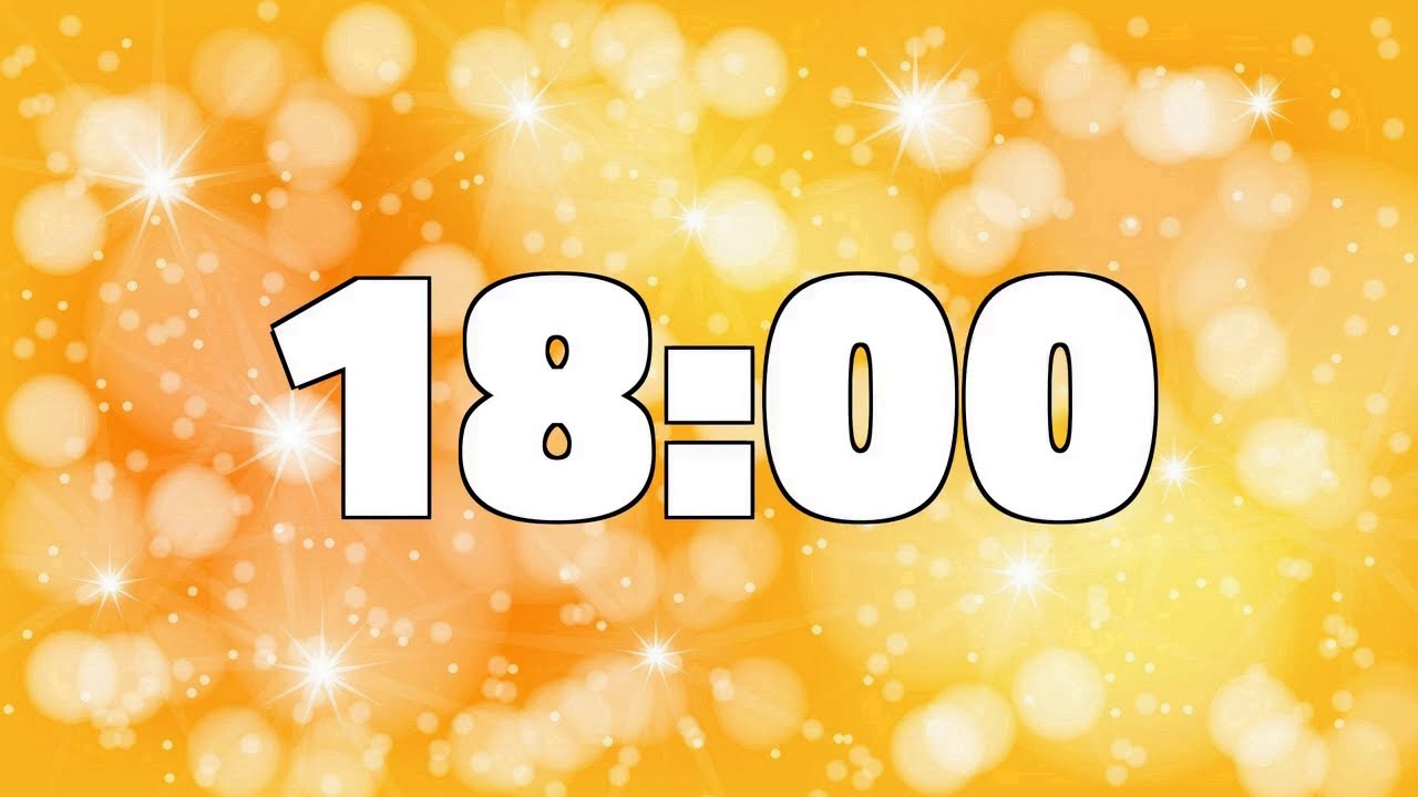 18 MINUTES TIMER COUNTDOWN [1080 seconds - Yellow Shiny] - YouTube
