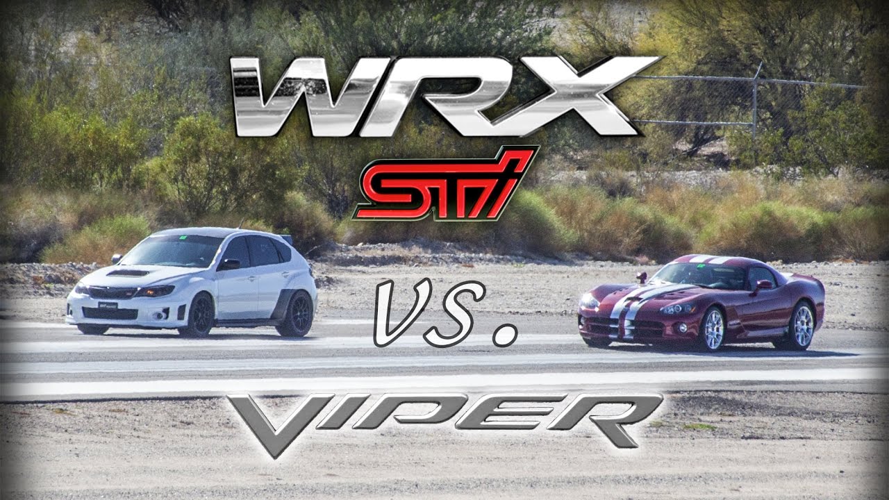 Subaru WRX STi keeps up with Dodge Viper, half a mile speed run race ...