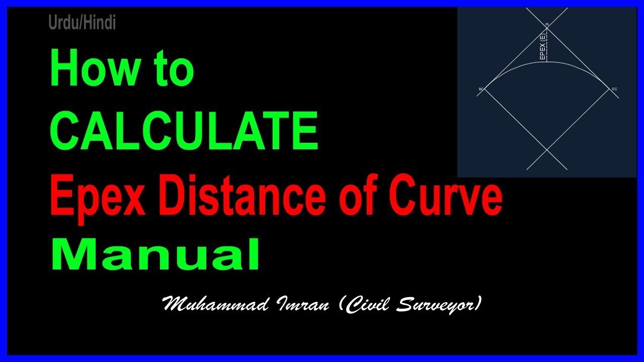 How to Calculate Epex Distance|External Distance of Horizontal Curve ...
