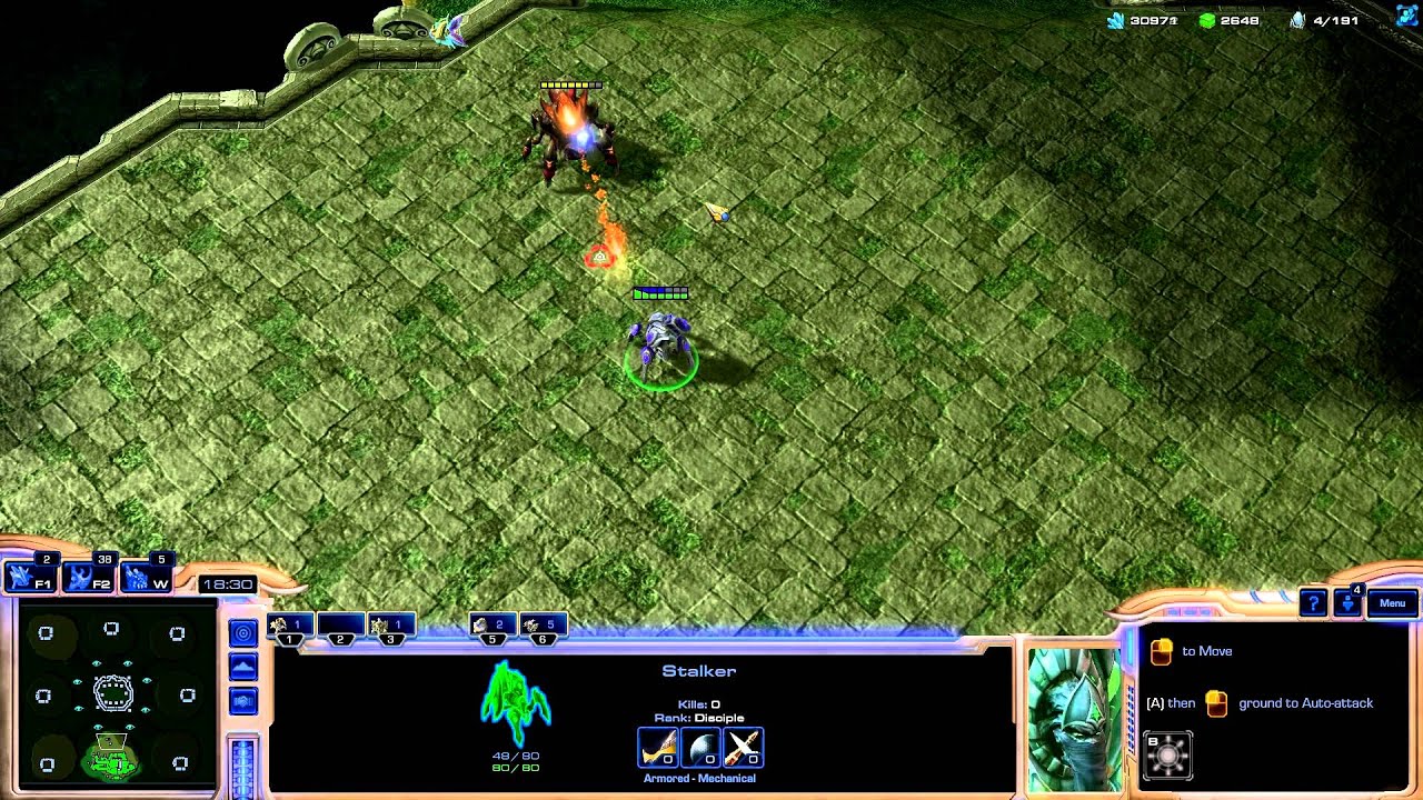 Starcraft 2 - Stalker vs Ravager - YouTube