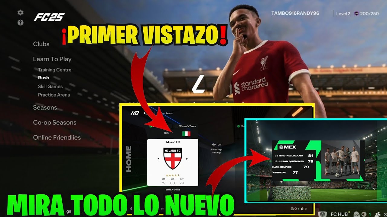 ¡Primer GAMEPLAY de FC 25! - Todos Los Modos de Juegos, Menús y Cambios ...