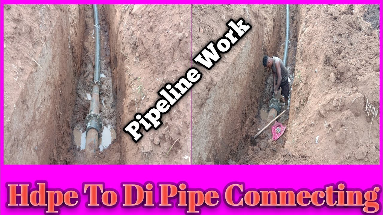 Di To HDPE pipe connecting work//pipe line work at site.//what's ...