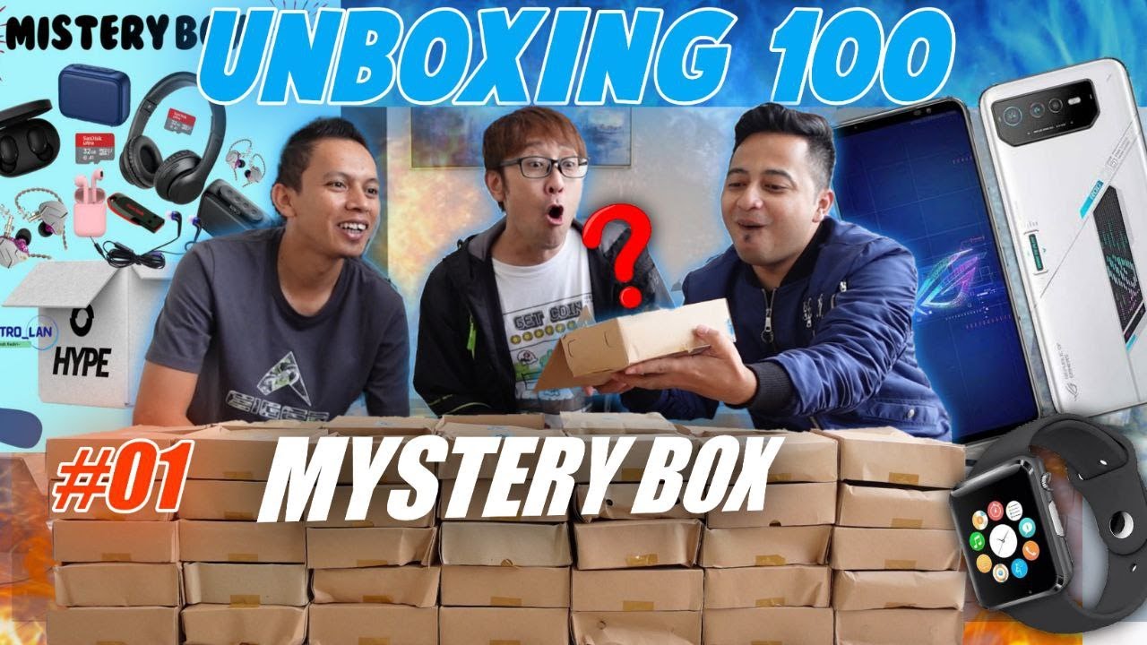 UNBOXING 100 PCS MISTERI BOX. AKHIRNYA DAPAT HP?? - YouTube