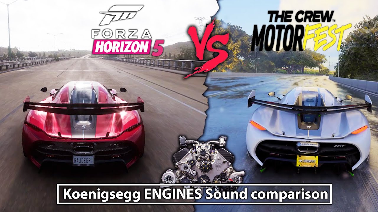 Koenigsegg all cars ENGINE Sound comparison between Forza Horizon 5 vs ...
