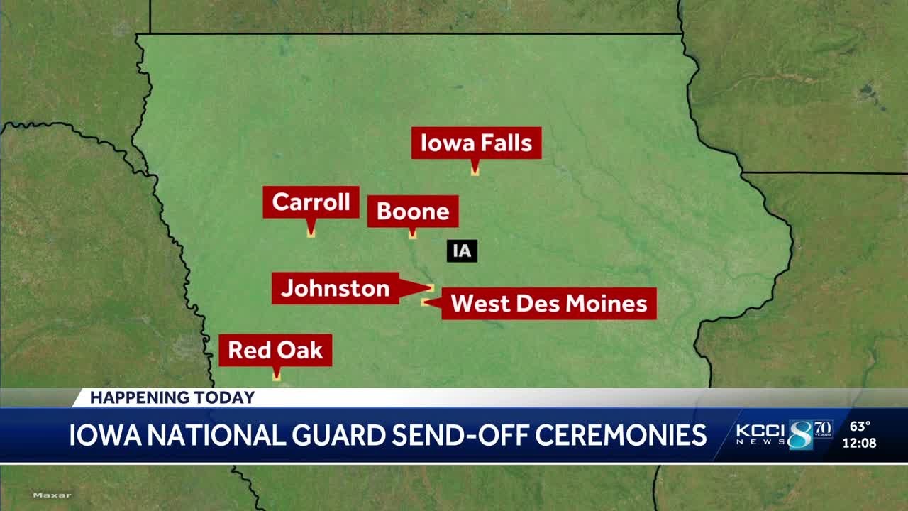 Iowa National Guard deployments to the Middle East, send-off ceremonies ...