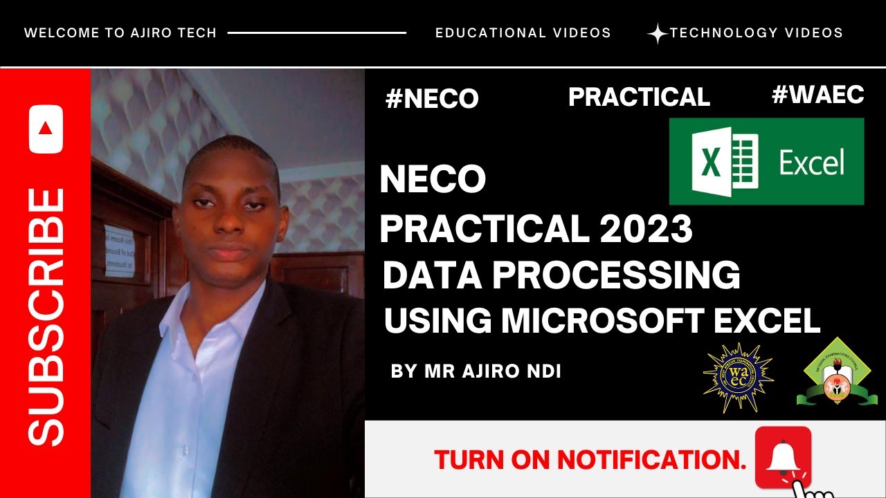 NECO | 2023 Data Processing Practical on Microsoft Excel | WAEC - YouTube