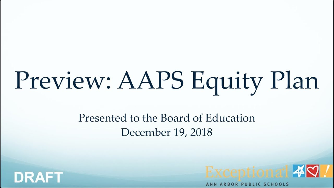 AAPS Draft Equity Plan - YouTube