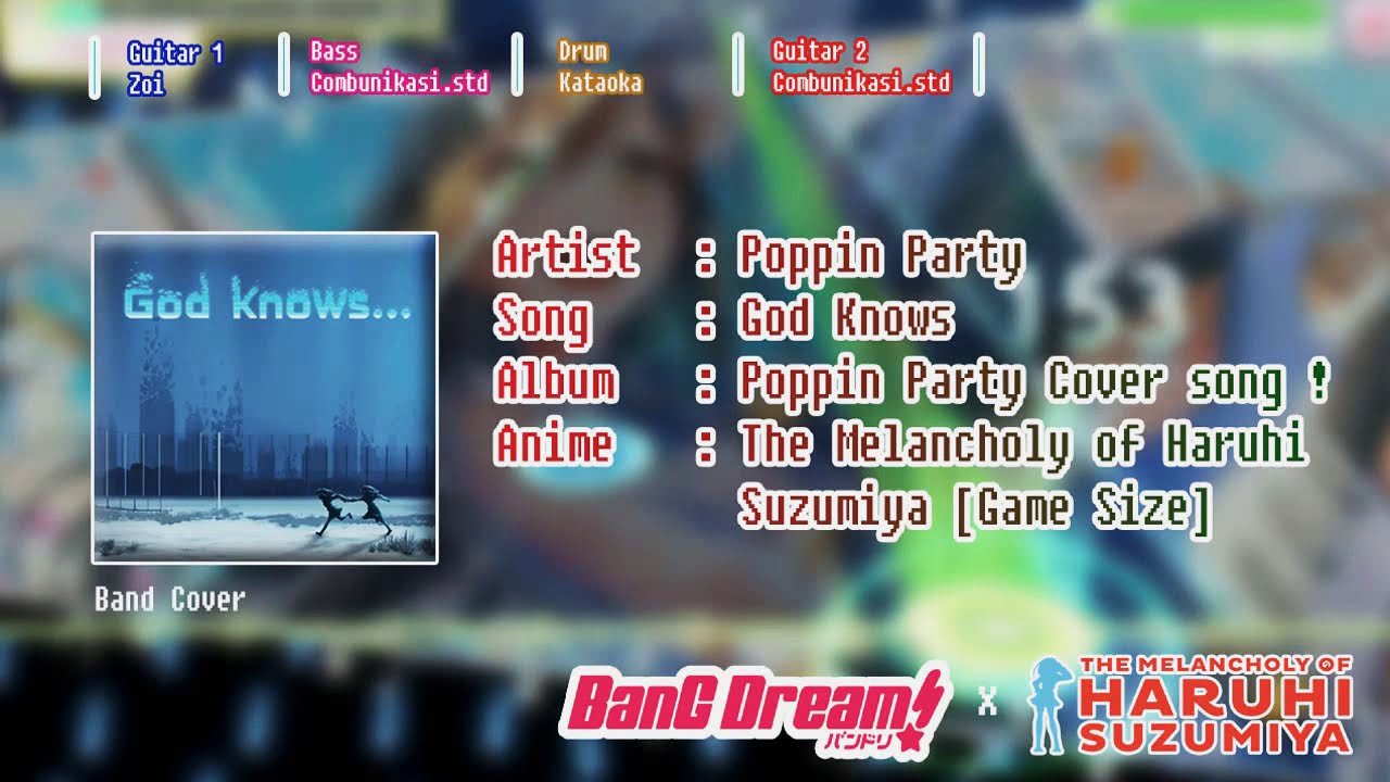 【Poppin'Party】 God knows … (band cover) by Animmic 【BanG_Dream】 - YouTube