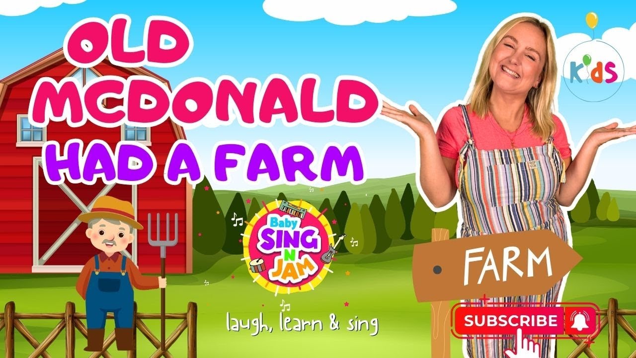 Old MacDonald Had a Farm | Fun Sounds Song for Kids, Toddlers & Babies ...