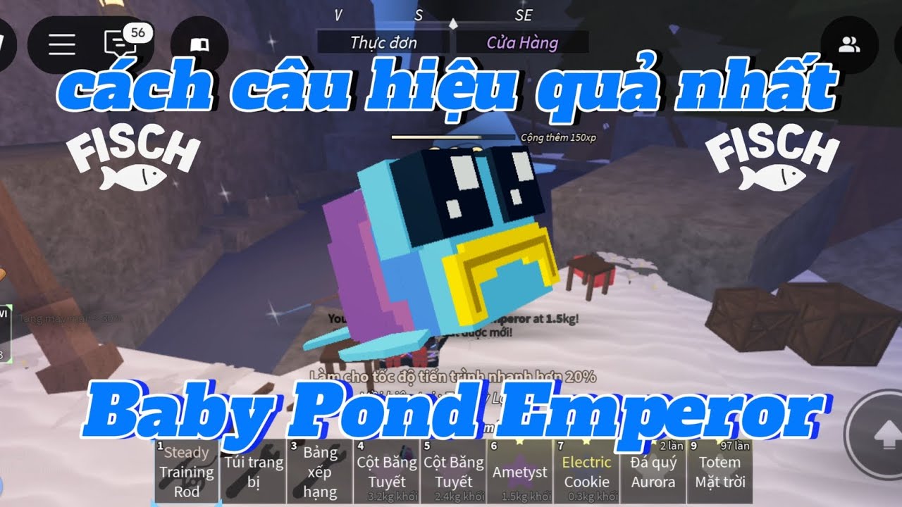 [Roblox Fisch] Cách câu Baby Pond Emperor hiệu quả nhất. - YouTube