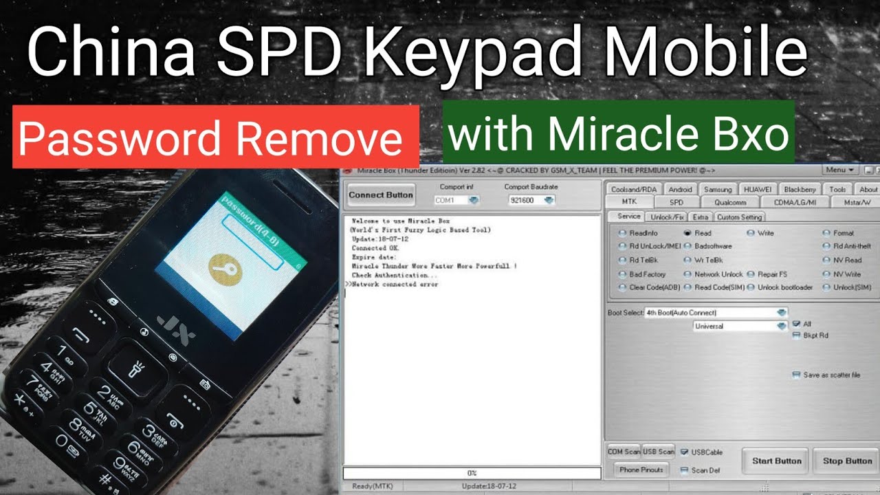 China Keypad SPD Mobile Password Unlock With Miracle - YouTube