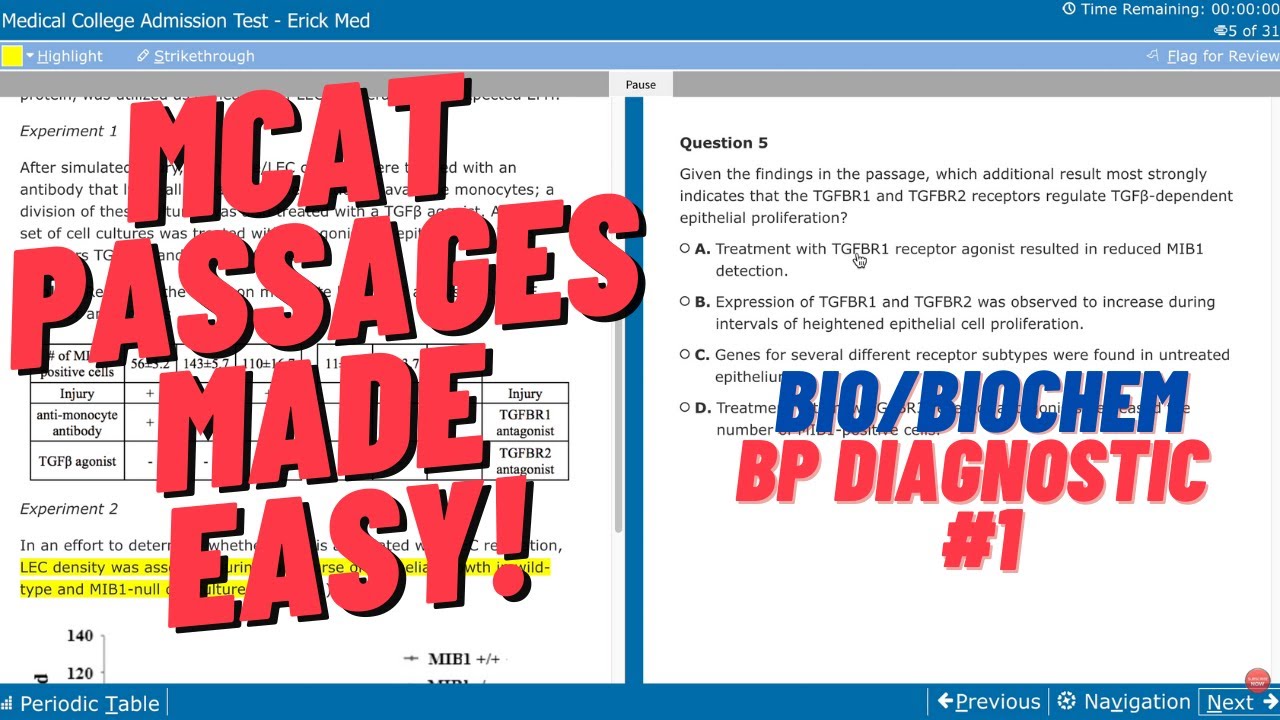 MCAT B/B Passage WALKTHROUGH/Breakdown | IMPROVE YOUR SCORE BY 6 POINTS ...