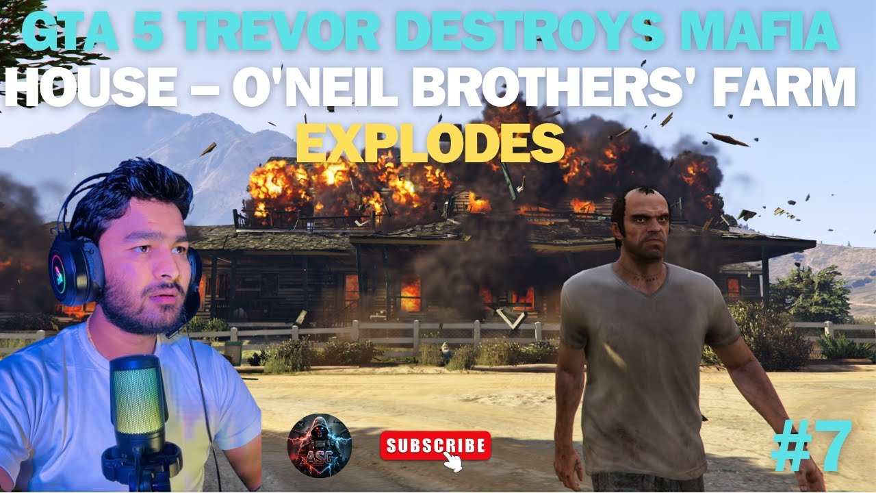 GTA 5 TREVOR DESTROYS MAFIA HOUSE – O'NEIL BROTHERS' FARM EXPLODES! 💣💀🚀 ...