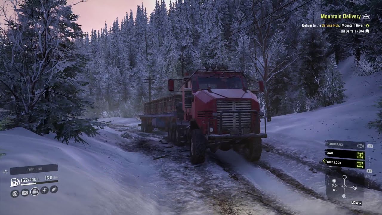 SnowRunner Hauling oil barrels - YouTube