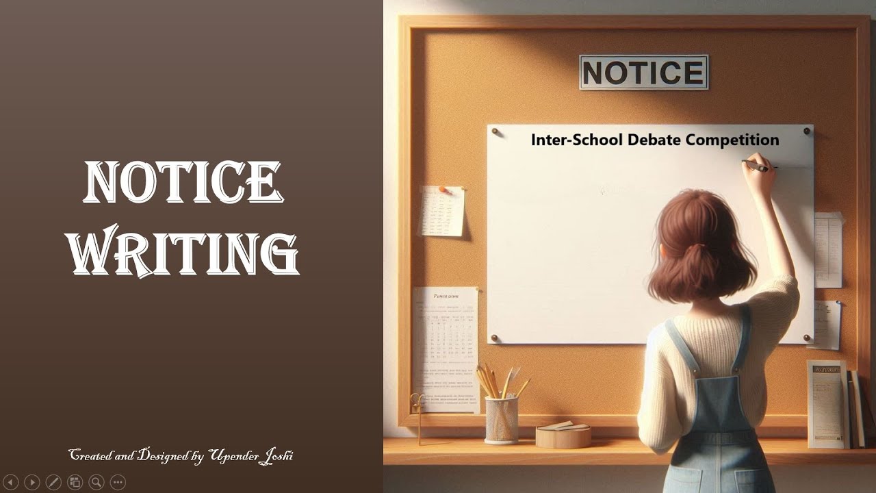 Notice Writing Creative Writing Skills Class XII English Core CBSE ...