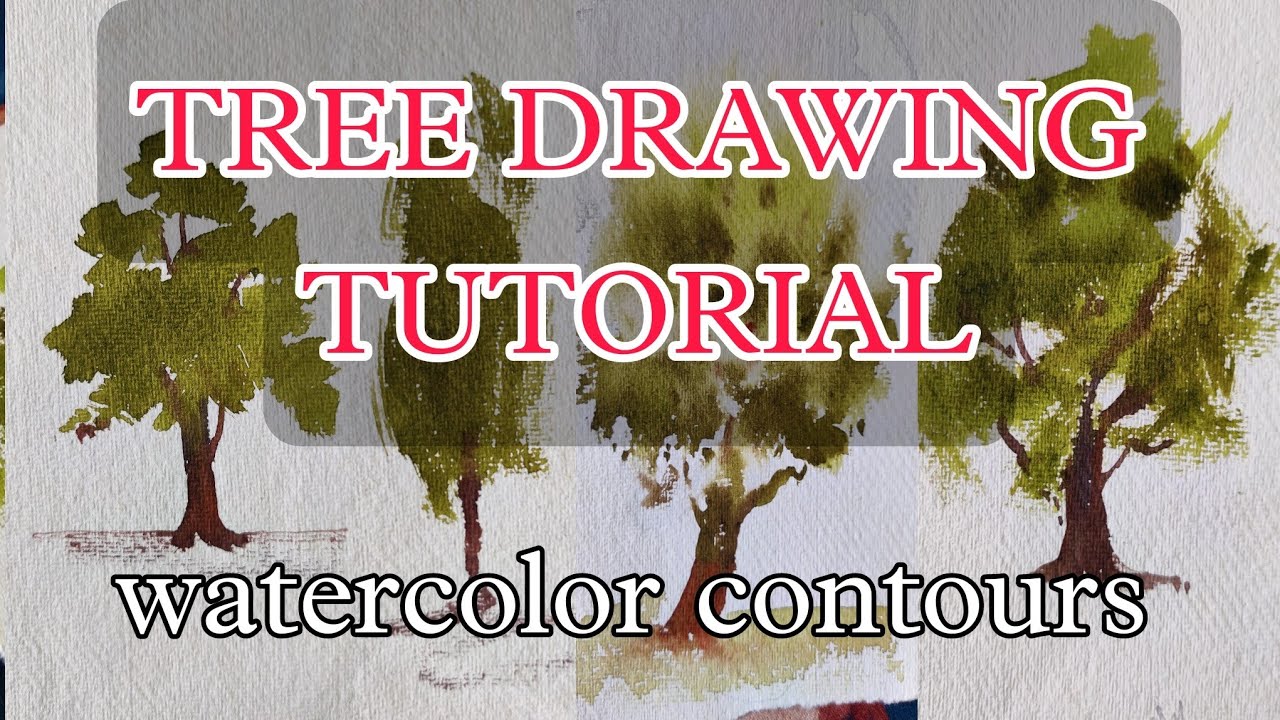 water colour painting | how to draw tree | easy tree drawing 🌳 | amol ...