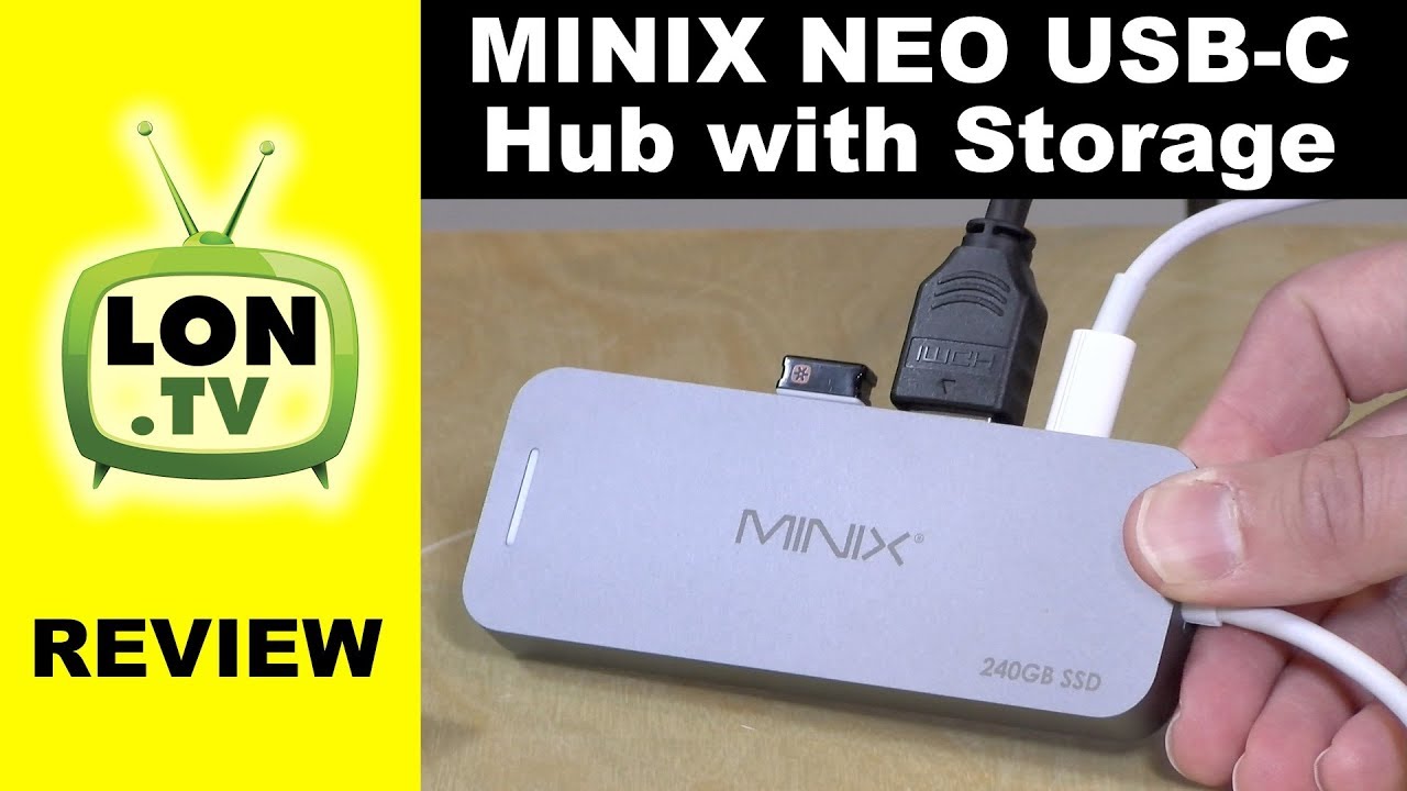 MINIX NEO USB-C Hub / Dock with Built in SSD Storage Review - YouTube