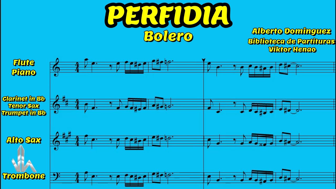 🎼PERFIDIA (Partitura) - Biblioteca de Partituras - YouTube