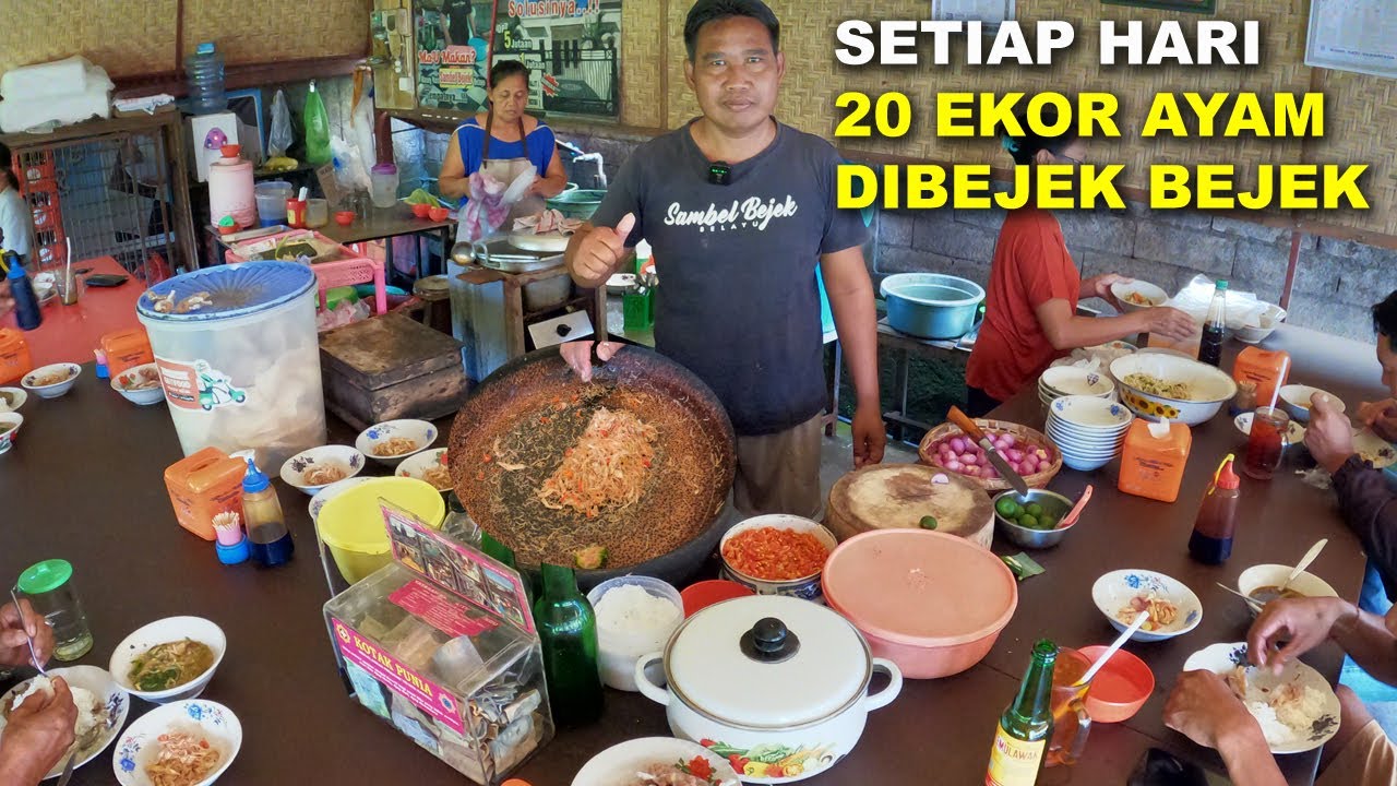 20 EKOR AYAM DIBEJEK TIAP HARI - SAMBAL BEJEK BELAYU - YouTube