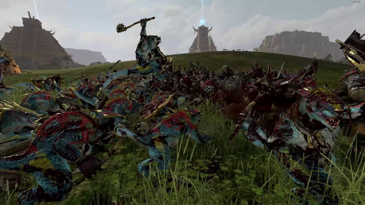 Orc Big'Uns VS Saurus Warriors (Shields) | Total War: Warhammer 2 - YouTube