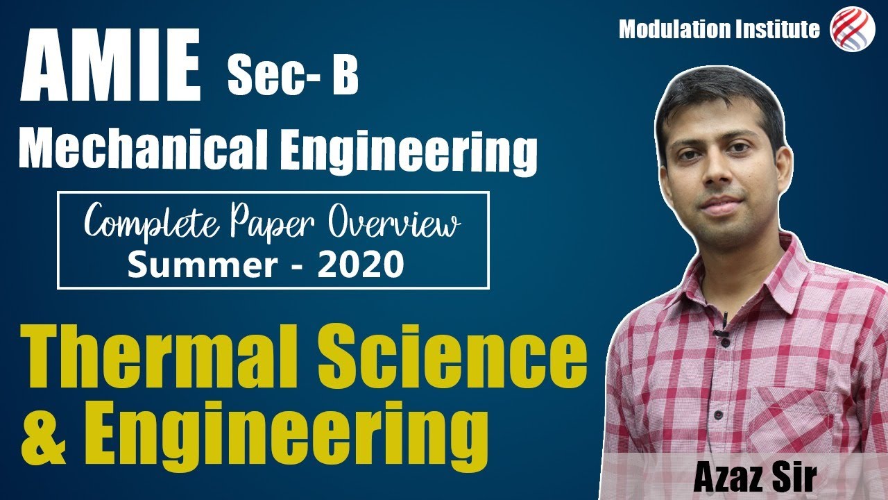 Thermal Science and Engineering AMIE Summer 2020 Question Analysis and ...