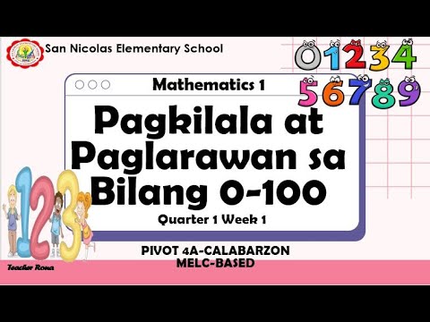 Pagkilala at Paglarawan sa Bilang 0-100//Math1-Q1W1 - YouTube