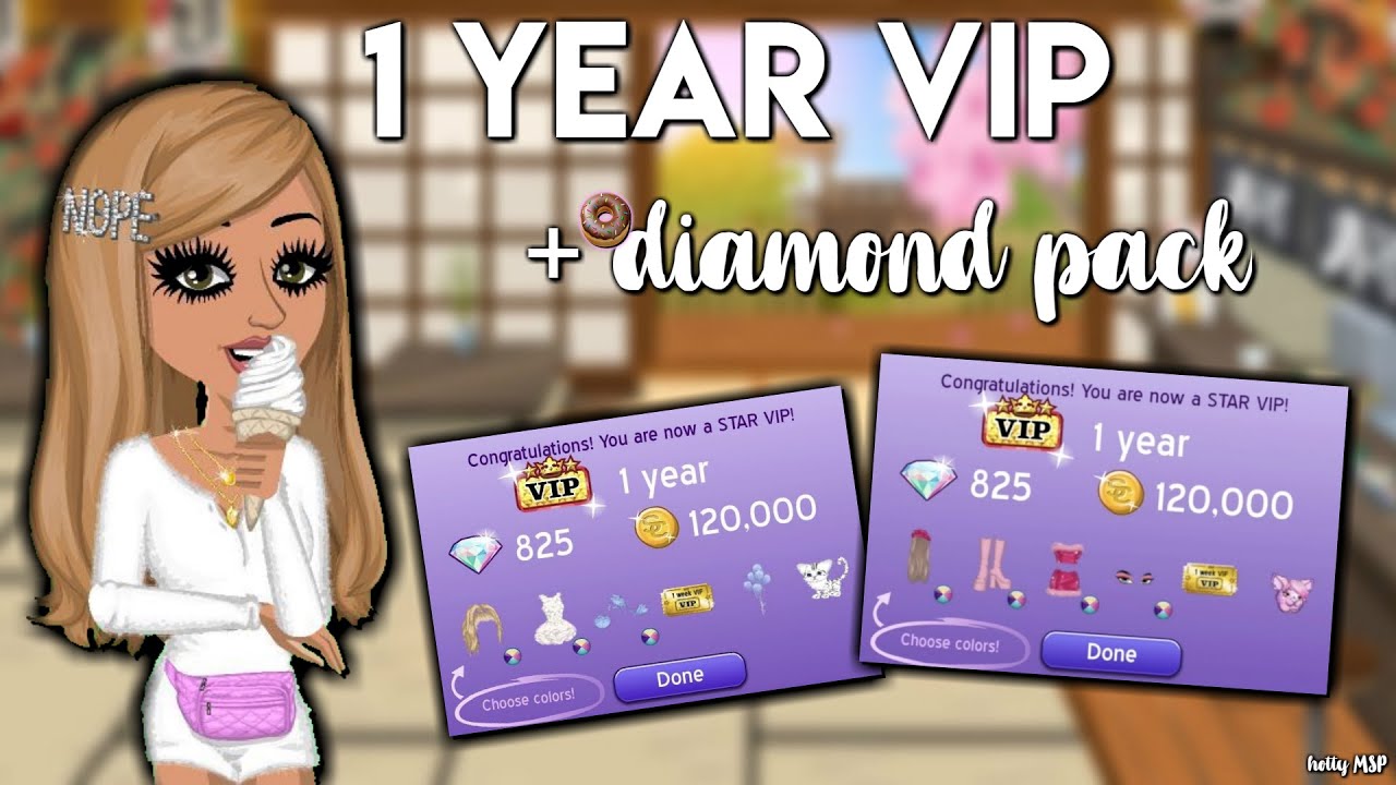 BUYING 1 YEAR VIP + A DIAMOND PACK| hotty MSP - YouTube