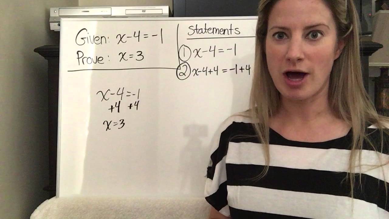 Algebraic Proof Practice-3 Step Proof - YouTube