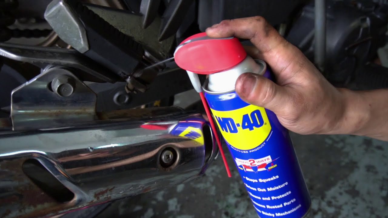 How to maintain Motorbike using WD-40 - YouTube