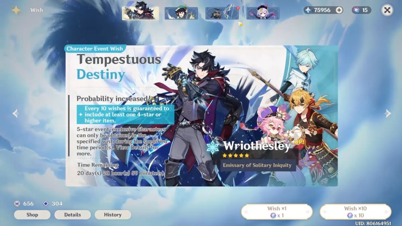 Genshin Impact: Wishing for Wriothesley & Weapons Banner - YouTube