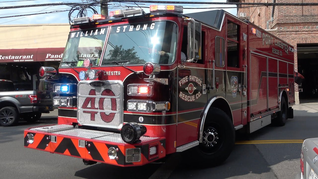 Port Chester FD Rescue 40 Responding - YouTube