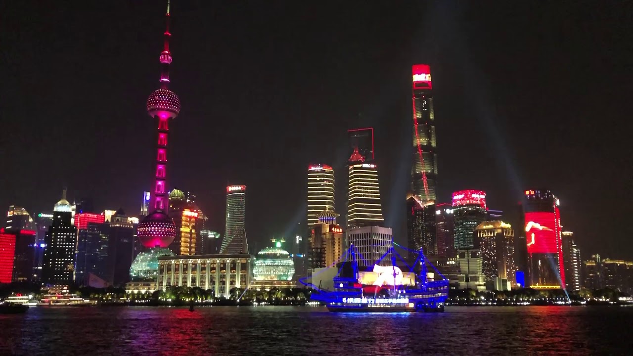 Shanghai the Bund light show - YouTube