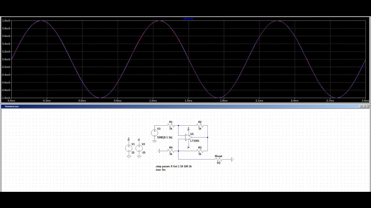 Electronic Basic 1:LTSpice Design And Simulate Howland Current Source ...