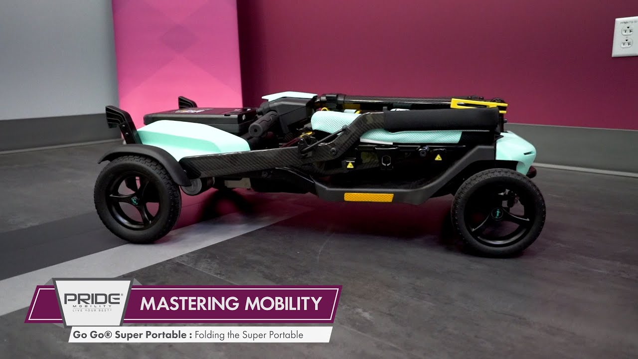 Mastering Mobility | Pride® Mobility | Folding the Go Go® Super Portable - YouTube