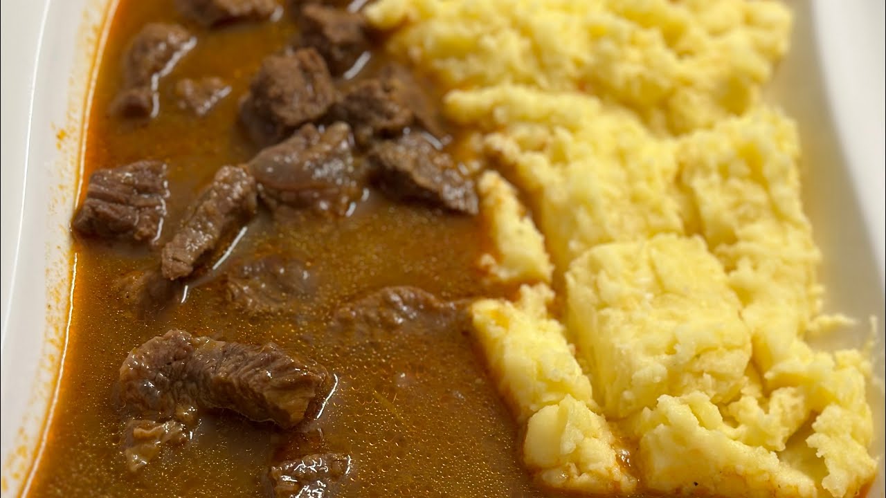 Gullash me Pire/Gulasch mit Püree - YouTube