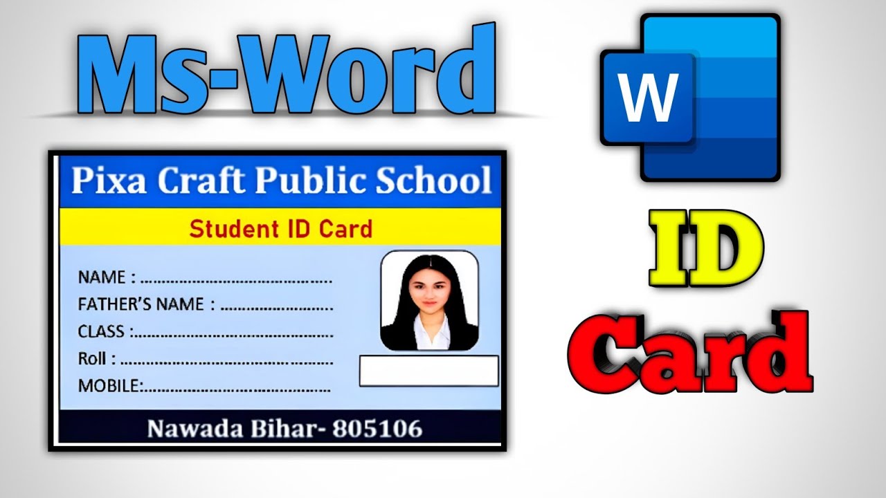 Easy Tutorial: Make a Professional Student ID Card in MS Word #word ...