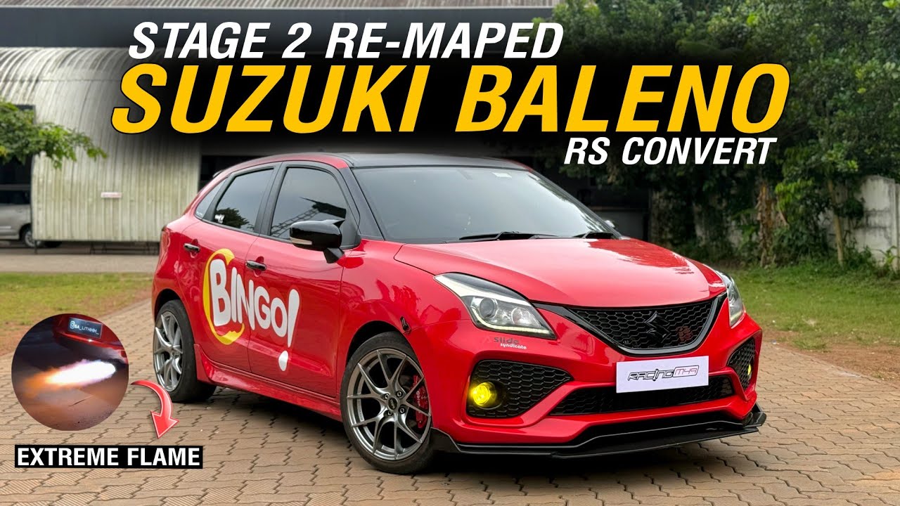 GUN SHOT EXHAUST🥵🔥STAGE 2 REMAPED SUZUKI BALENO | RS CONVERT | FLAME ...