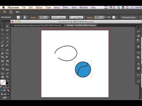 Adobe Illustrator CS6 Pencil, Smooth and Erase Path Tools - YouTube