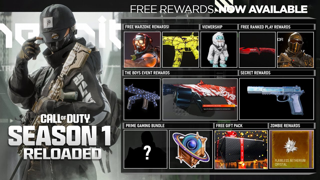 ALL 100+ FREE MW3 SEASON 1 RELOADED REWARDS! (FREE Operators, Camos ...