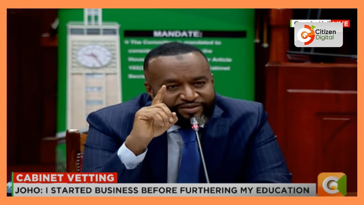 Mining CS nominee Ali Hassan Joho introduces himself before the vetting ...