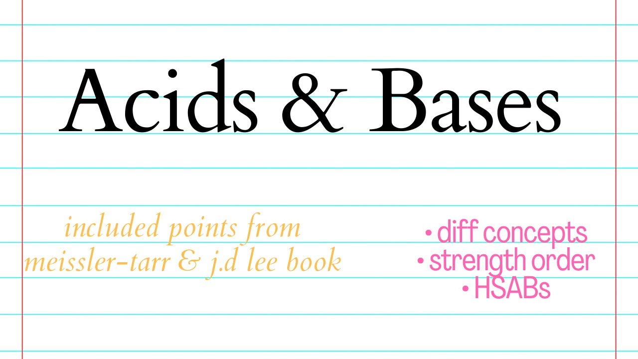 Acids and Bases | HSAB principle | Inorganic chemistry - YouTube