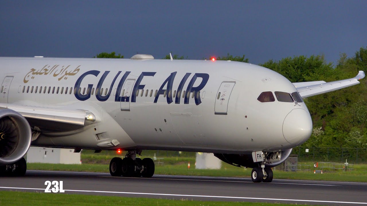 Stunning Gulf Air Boeing 787-9 Dreamliner A9C-FH GF5 Bahrain BAH To ...