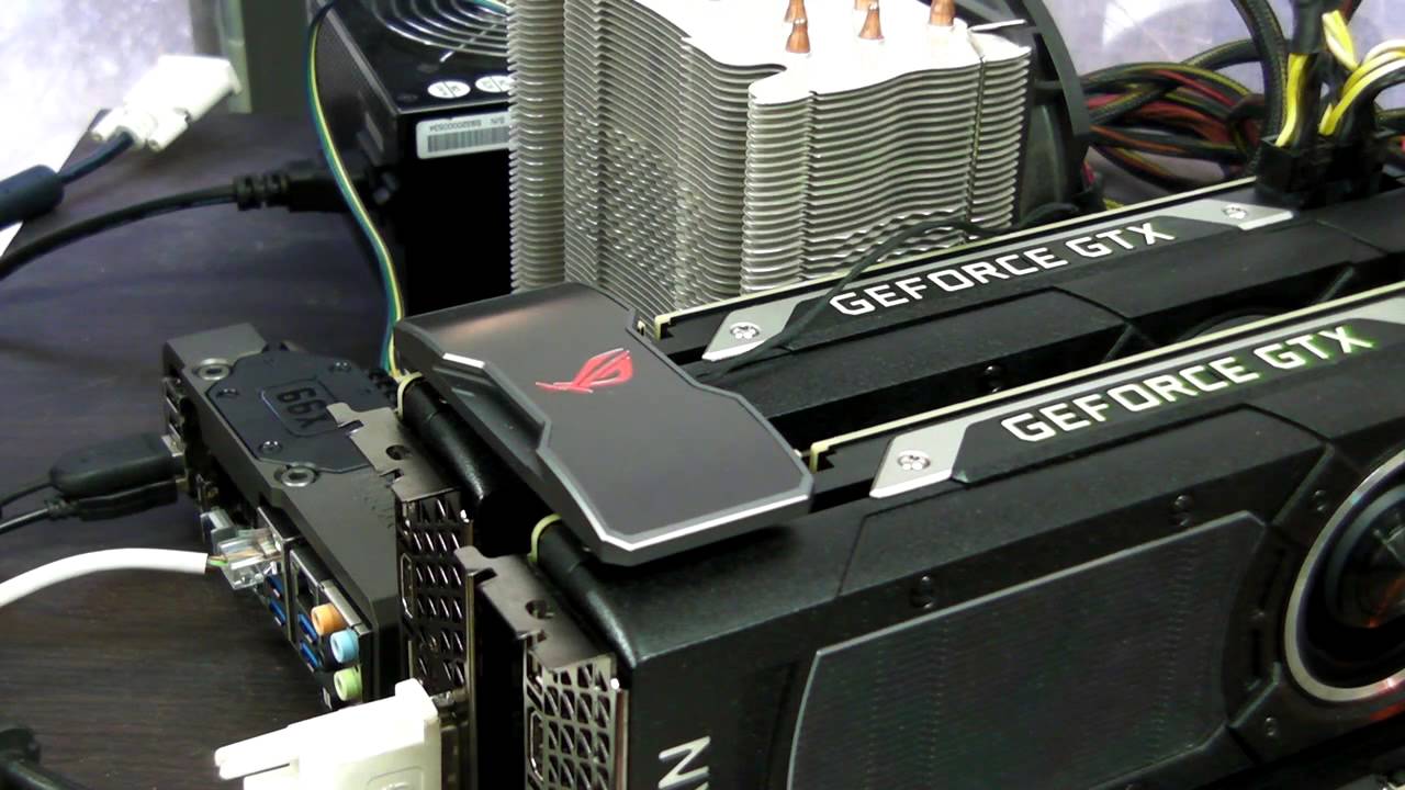 ASUS ROG SLI BRIDGE LED Test - YouTube