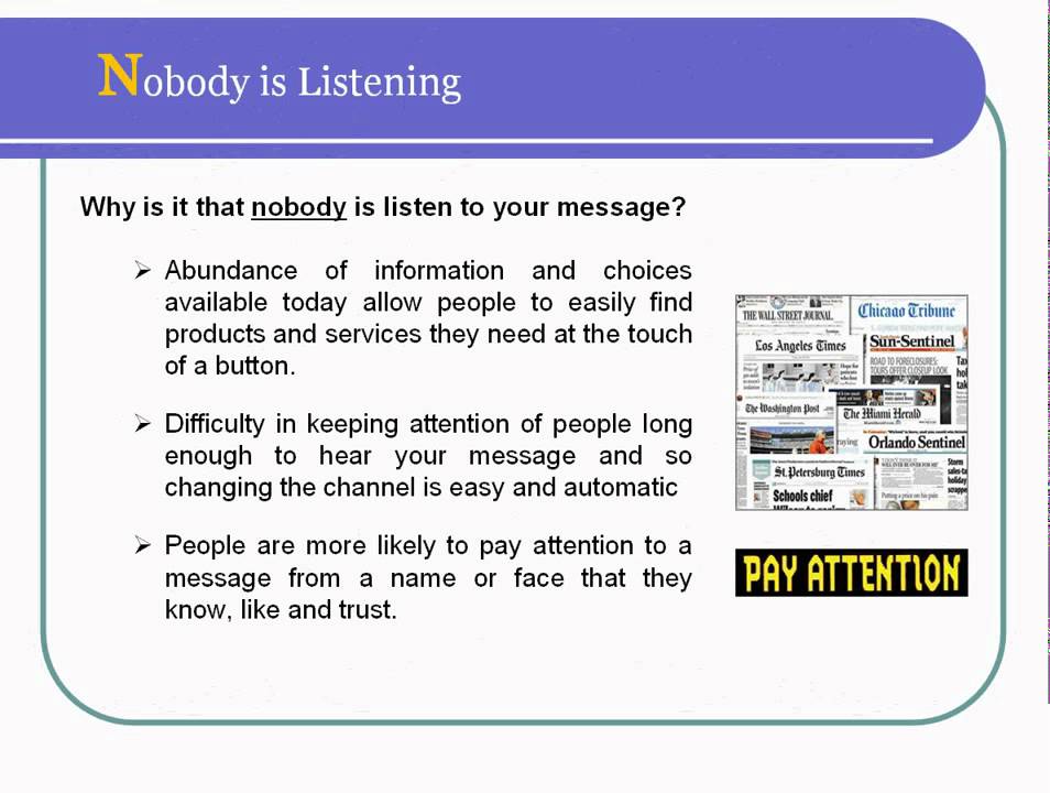 Day 2 Nobody is Listening - YouTube