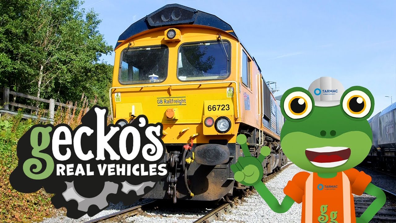 Gecko and the Freight Train | Gecko's Real Vehicles | Educational ...