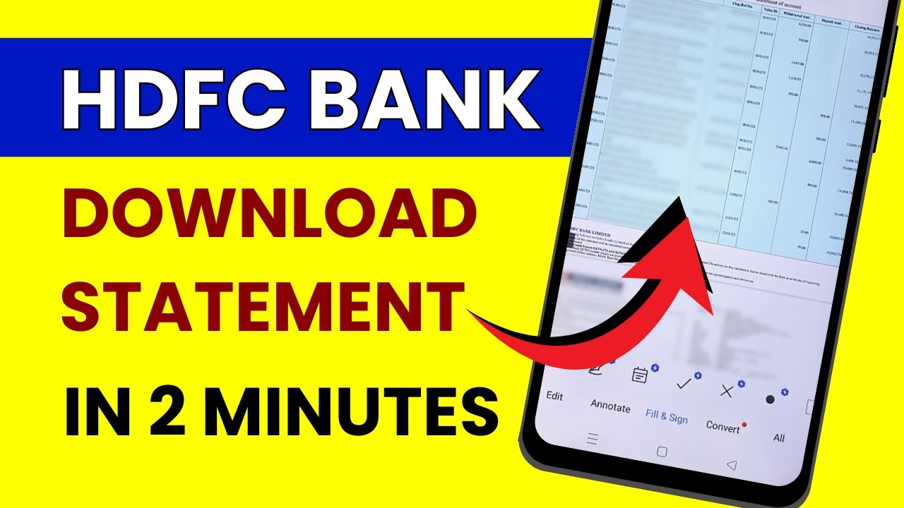 HDFC Download Statement - How to Download Statement from HDFC Bank ...