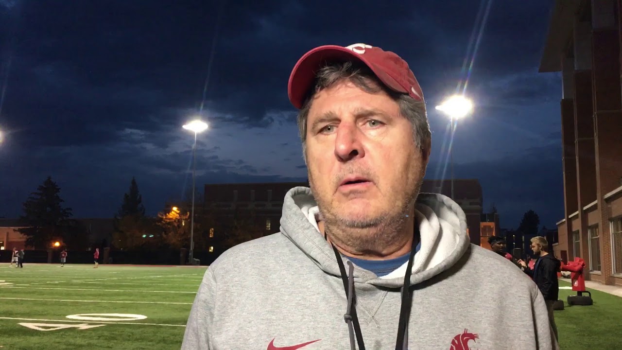 Mike Leach post practice 10-24 - YouTube