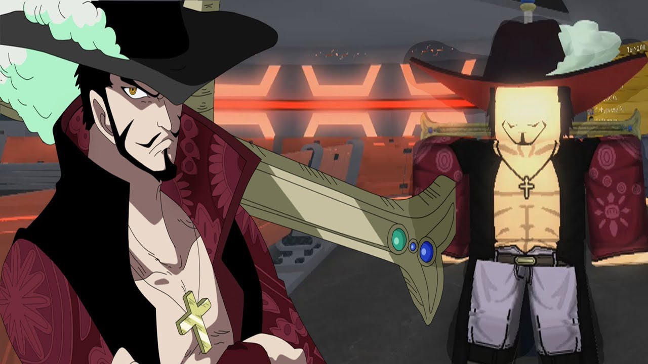 El mejor espadachin de todos los mares, Mihawk! | Roblox: Anime Cross 2 ...