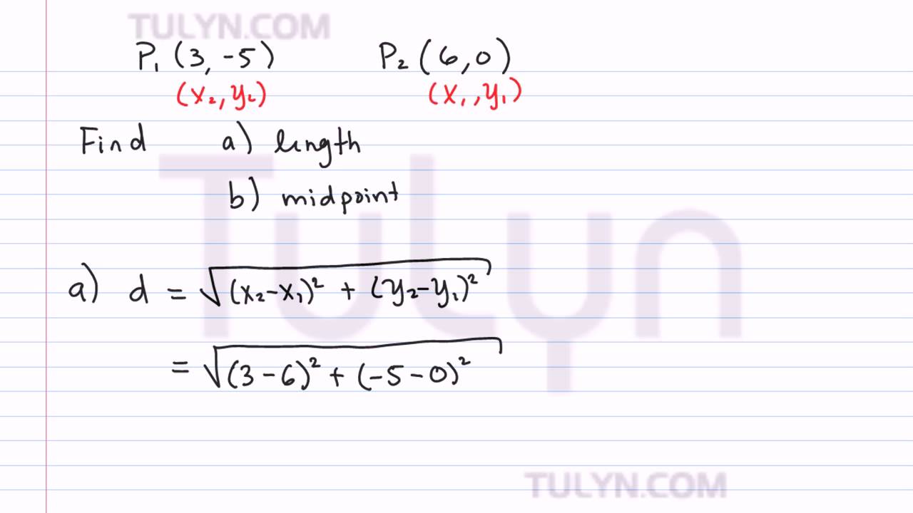 Finding Length And Midpoint Of Line Segment 2 YouTube Finding Length And Midpoint Of Line Segment 2 YouTube